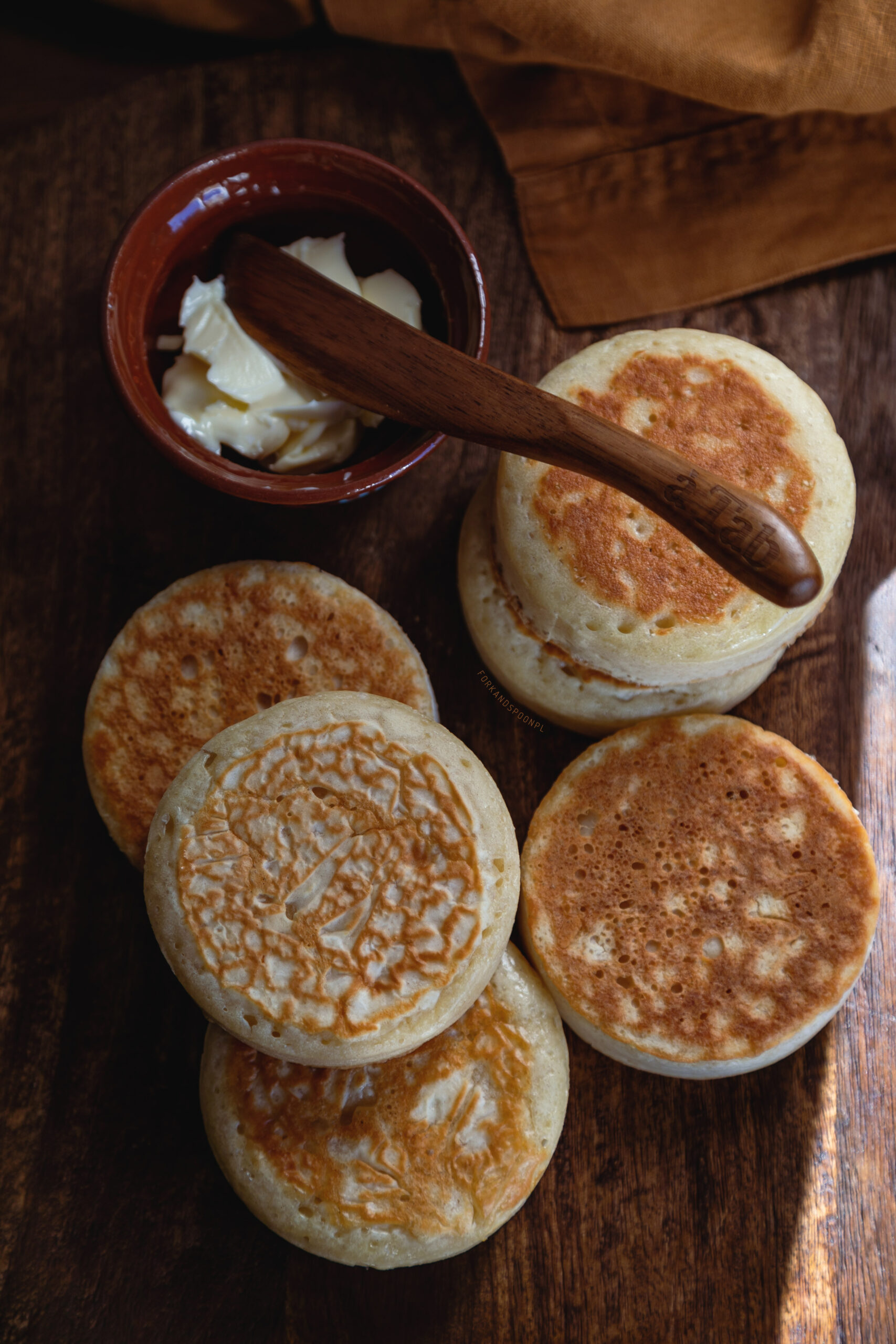 Keep calm i jedz crumpets - Fork and Spoon